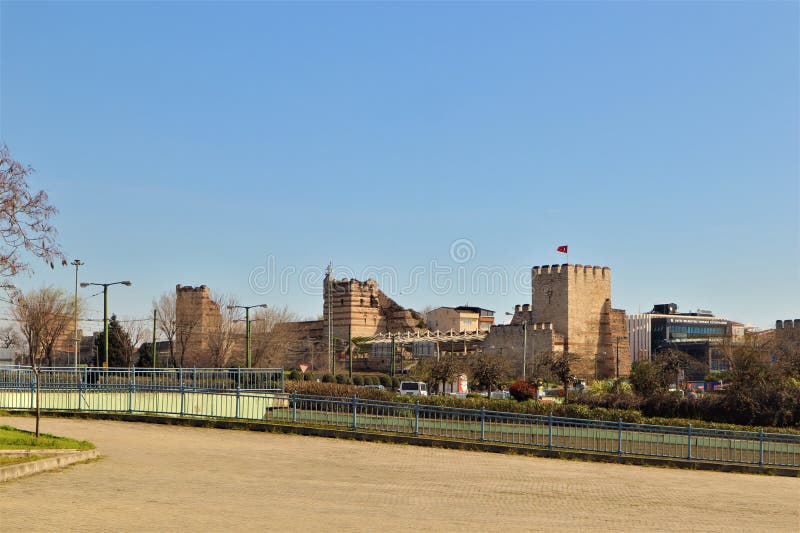 Turkey. Istanbul Castle, View of the Castle from Fatih District ...