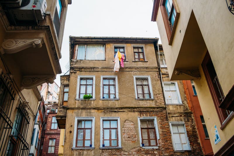 TURKEY, ISTANBUL, DECEMBER 14, 2018: Authentic Architecture of Old ...