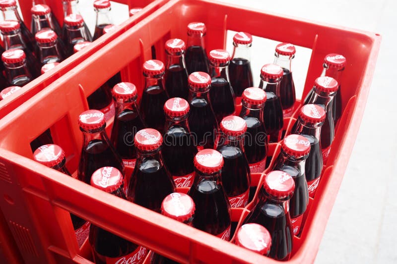 Turkey Istanbul 16 July 2023. Filled Coca-Cola Bottles. Editorial ...