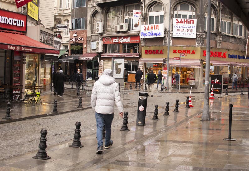 Turkey, Istanbul - MARCH 03, 2022: Streets in the Center of Istanbul ...