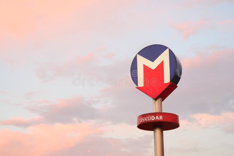 Turkey Istanbul 21 May 2023. Metro Sign for Subway in Istanbul ...