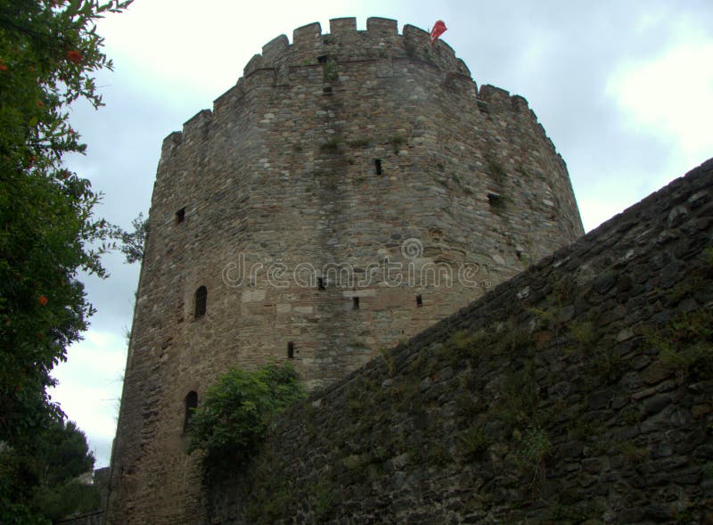 Turkey, Istanbul, Rumeli Hisari Castle, Halil Pasha Tower Stock Photo ...