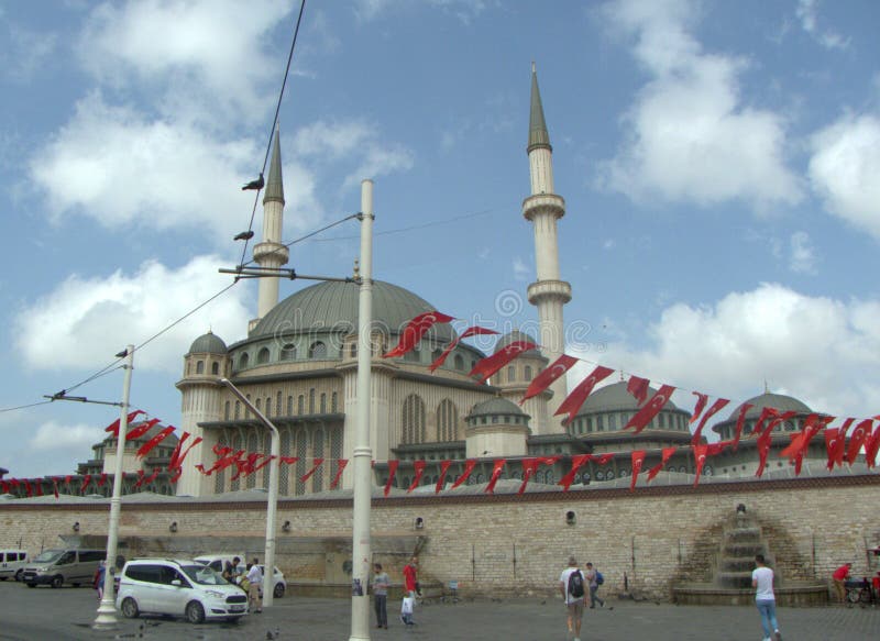 Turkey, Istanbul, Taksim Square, View of the Taksim Mosque Editorial ...