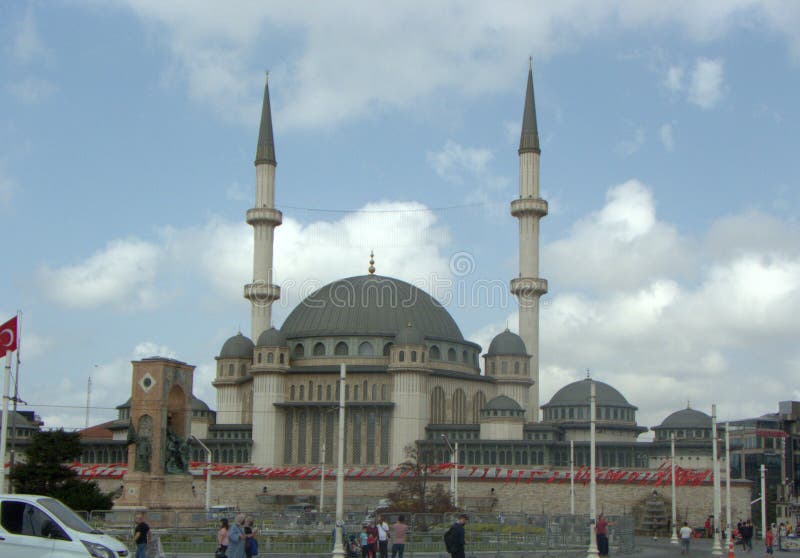 Turkey, Istanbul, Taksim Square, View of the Taksim Mosque Editorial ...