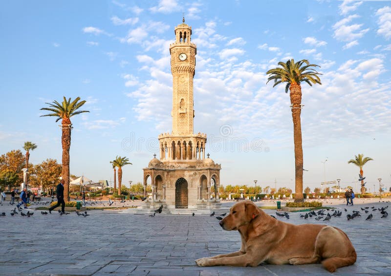 Turkey Izmir Old Clock Tower Editorial Photography - Image of square ...