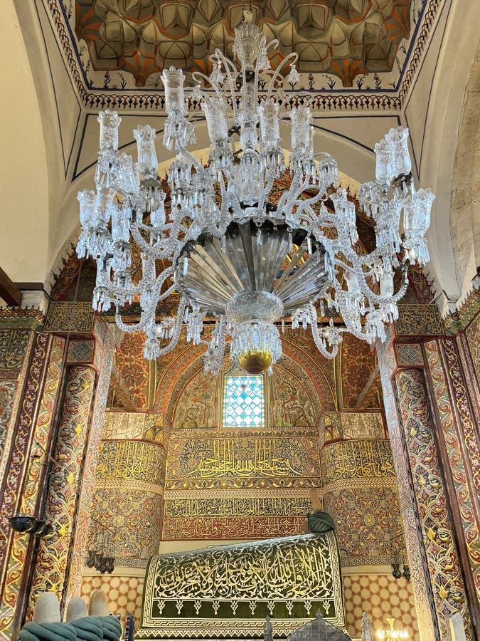 The Beautiful Chandelier Above the Sarcophagus of Mevlana Placed in ...