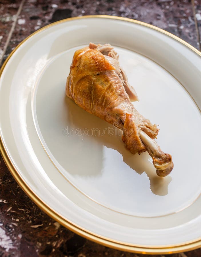 Turkey leg on platter stock photo. Image of platter, food - 35624076