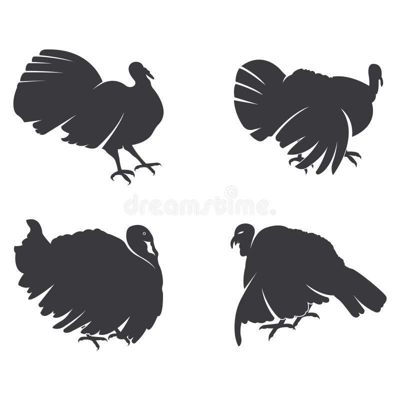 Turkey Logo Vector Design Template, Silhouette Turkey Logo Stock ...