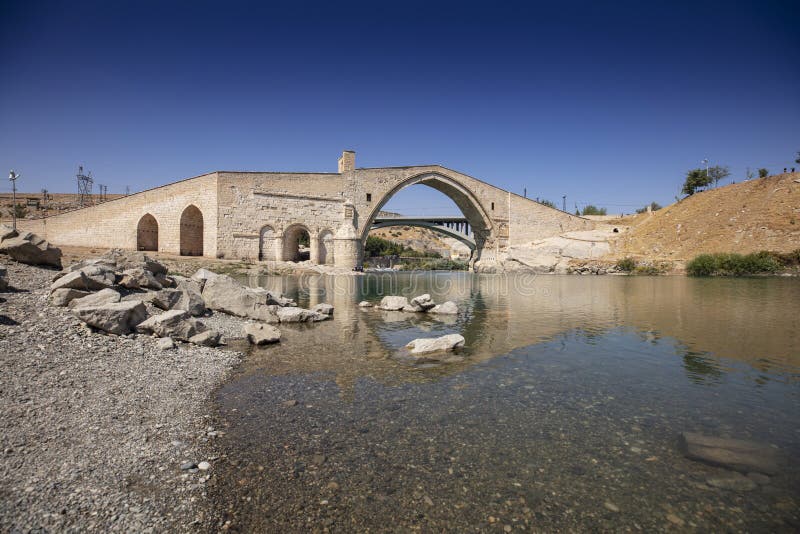 Turkey. the Malabadi Bridge on the Batman Stock Photo - Image of ...