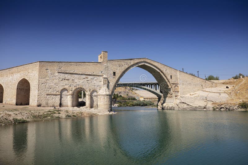 Turkey. the Malabadi Bridge on the Batman Stock Photo - Image of ...