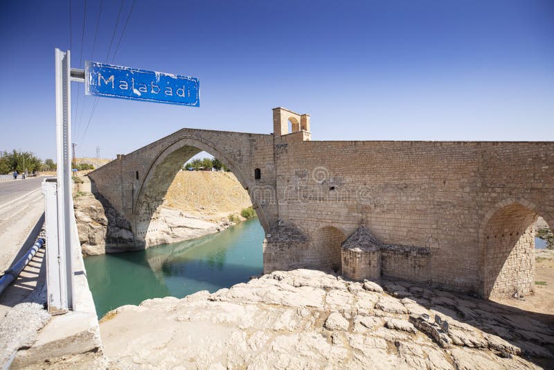 Turkey. the Malabadi Bridge on the Batman Stock Image - Image of ...