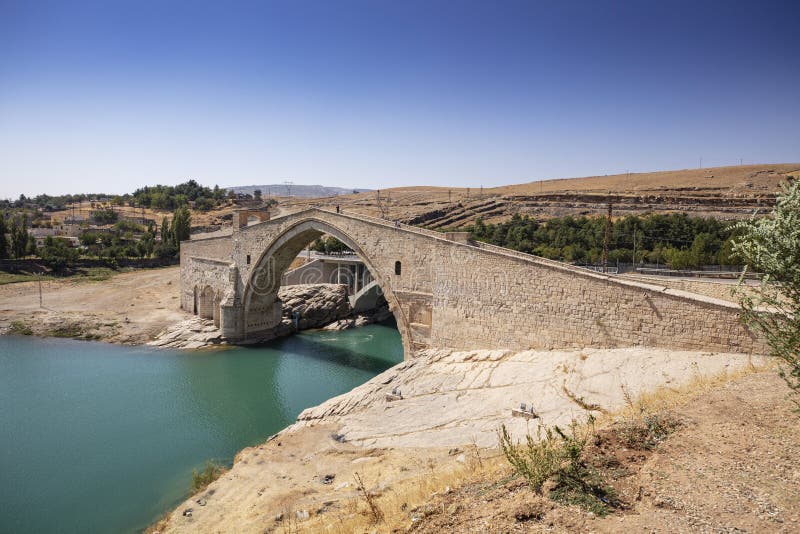 Turkey. the Malabadi Bridge on the Batman Stock Photo - Image of ...