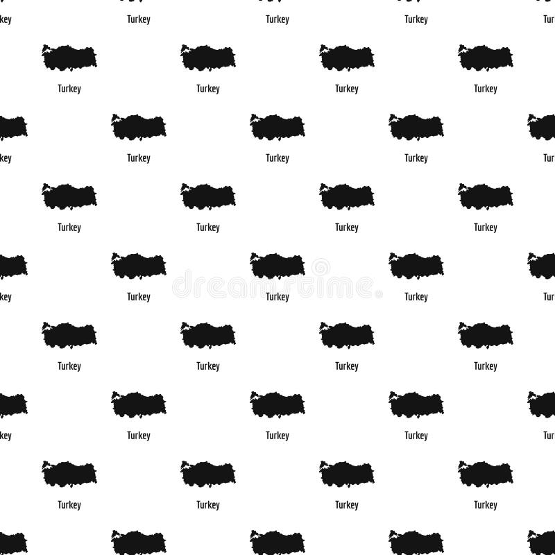 Turkey Map in Black Vector Simple Stock Vector - Illustration of ...