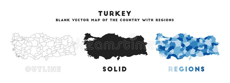 Turkey map. stock vector. Illustration of cartography - 264119863