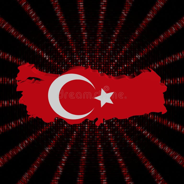 Turkey Map Flag on Red Hex Code Burst Illustration Stock Illustration ...
