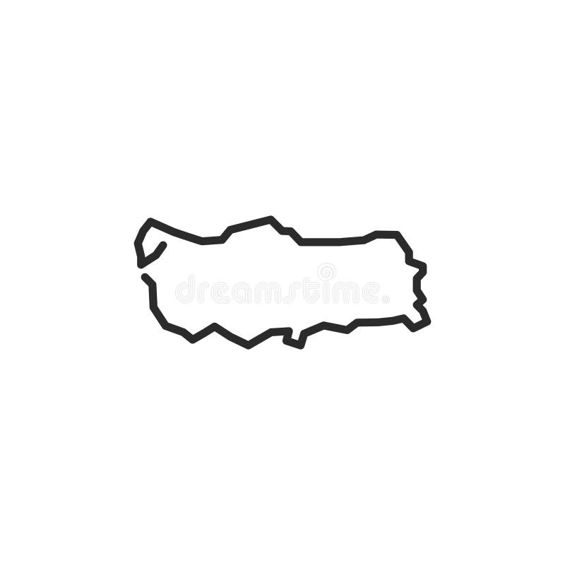 Turkey Map Icon stock illustration. Illustration of emblem - 376502968