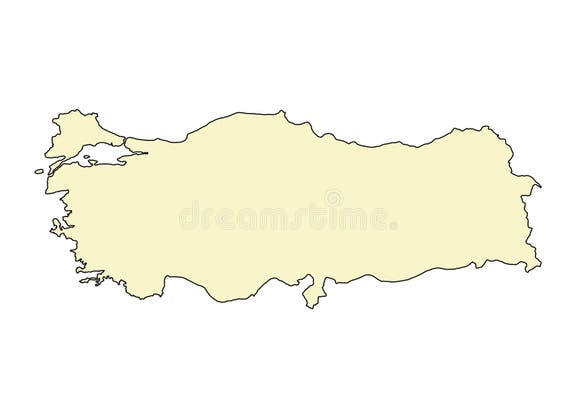 Turkey Map Symbol Shape, Travel Web Flat Concept Icon Symbol Vector ...