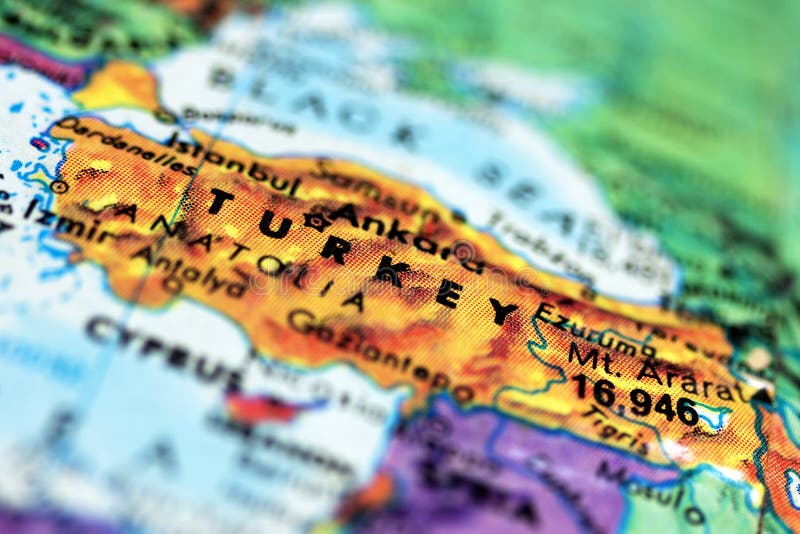 Turkey on the Map stock image. Image of world, travel - 246833879