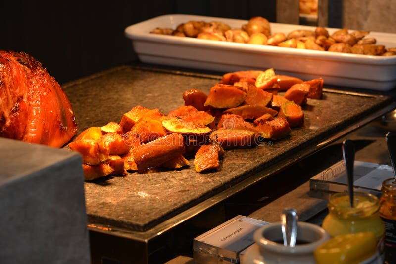 Turkey meat Buffet style stock image. Image of assorted - 82271561