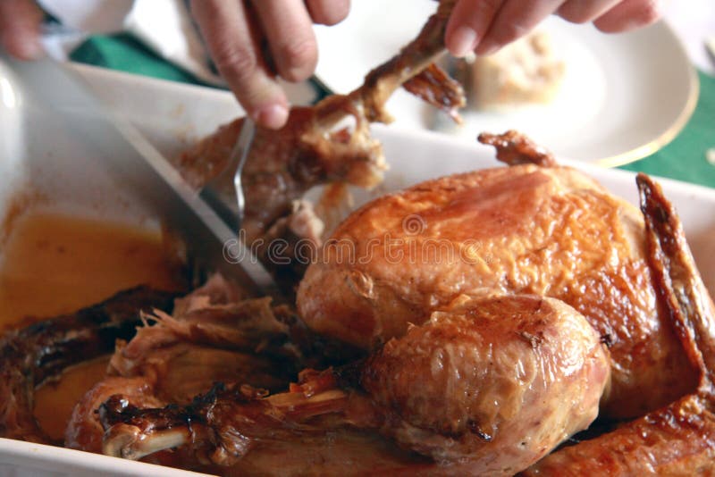 The turkey meat is cut stock photo. Image of nature, thanksgiving ...