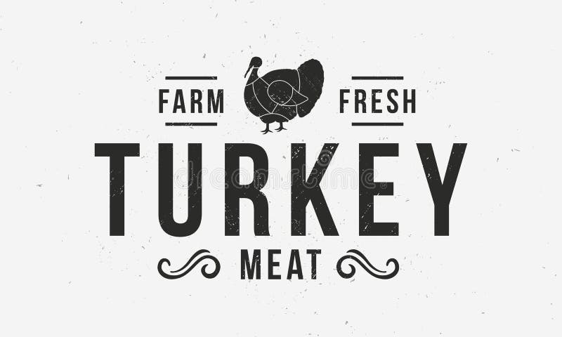 Turkey meat logo. stock vector. Illustration of grunge - 249157893