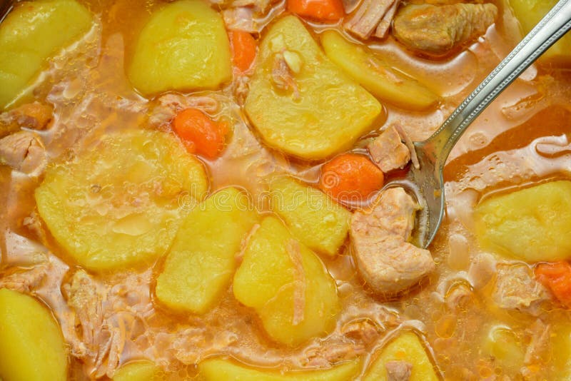 Turkey Meat Stew with Potatoes Stock Image - Image of caliente, guisos ...