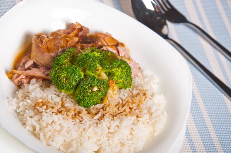 Turkey Brocoli Rice Topping Meal Stock Image - Image of lean, cuisine ...