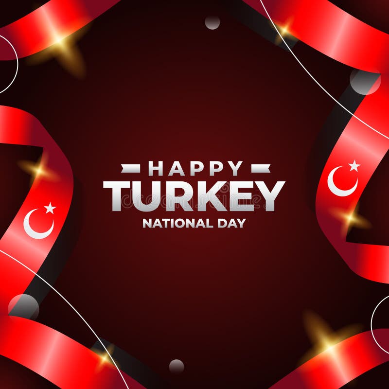 Turkey National Day Design Illustration Collection Stock Vector ...