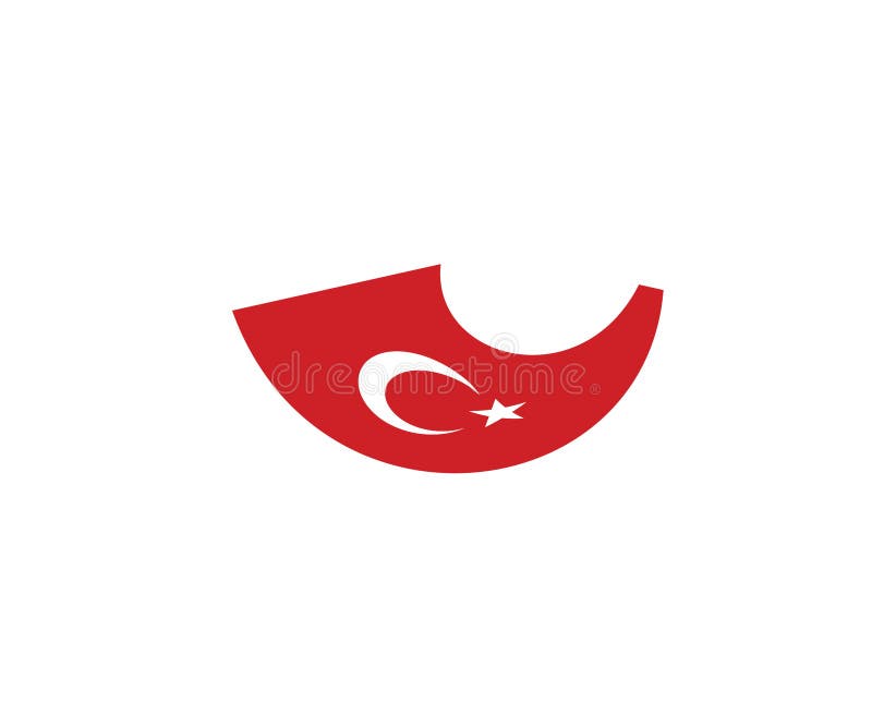 Turkey National Flag Country Emblem State Stock Vector - Illustration ...