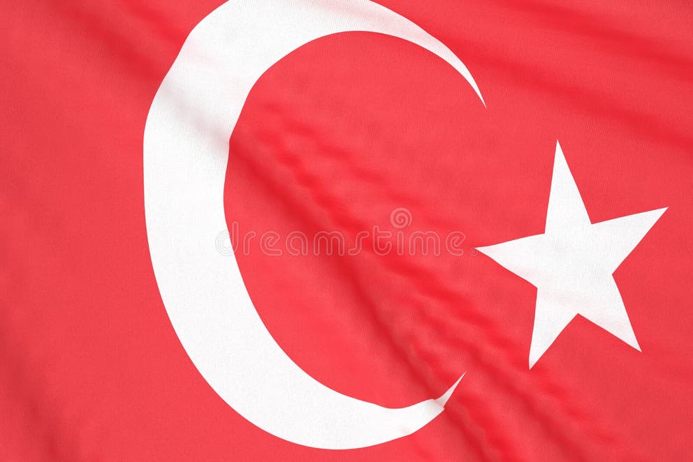 Turkey Nations Flag Close Up. 3D Rendering Stock Illustration ...
