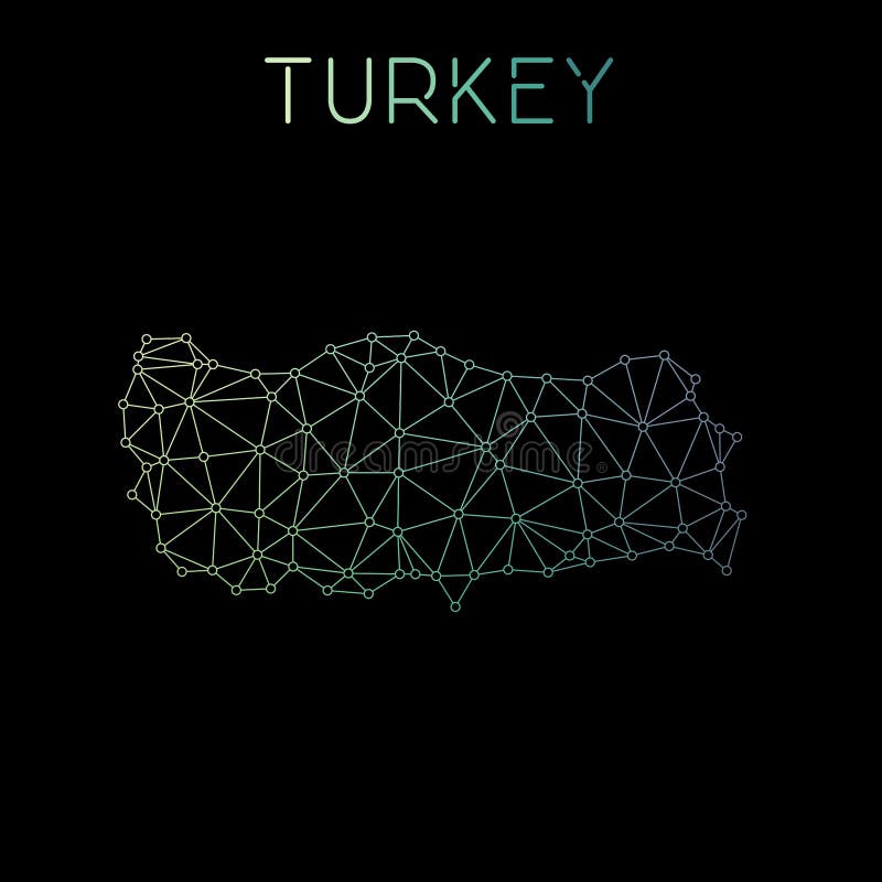 Modern of Turkey Map Connections Network Design, Best Internet Concept ...