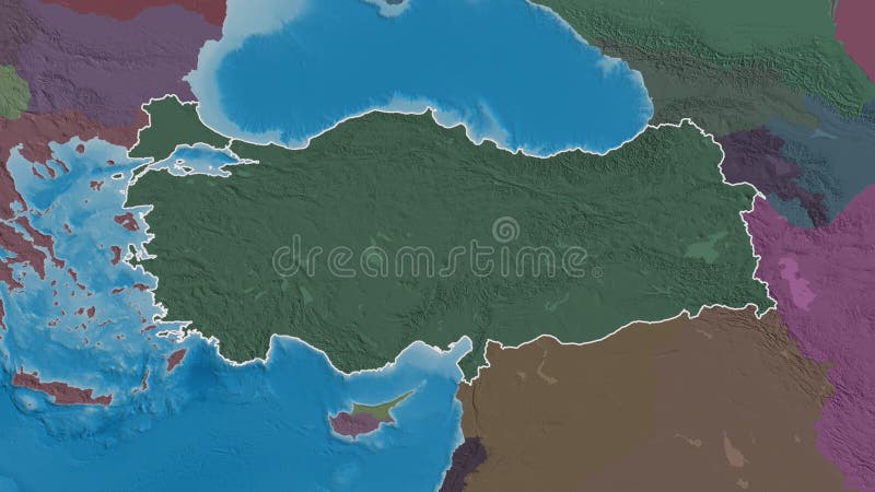 Turkey - Overview. Administrative Stock Illustration - Illustration of ...