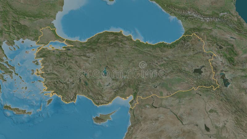 Turkey - Overview. Satellite Stock Illustration - Illustration of ...