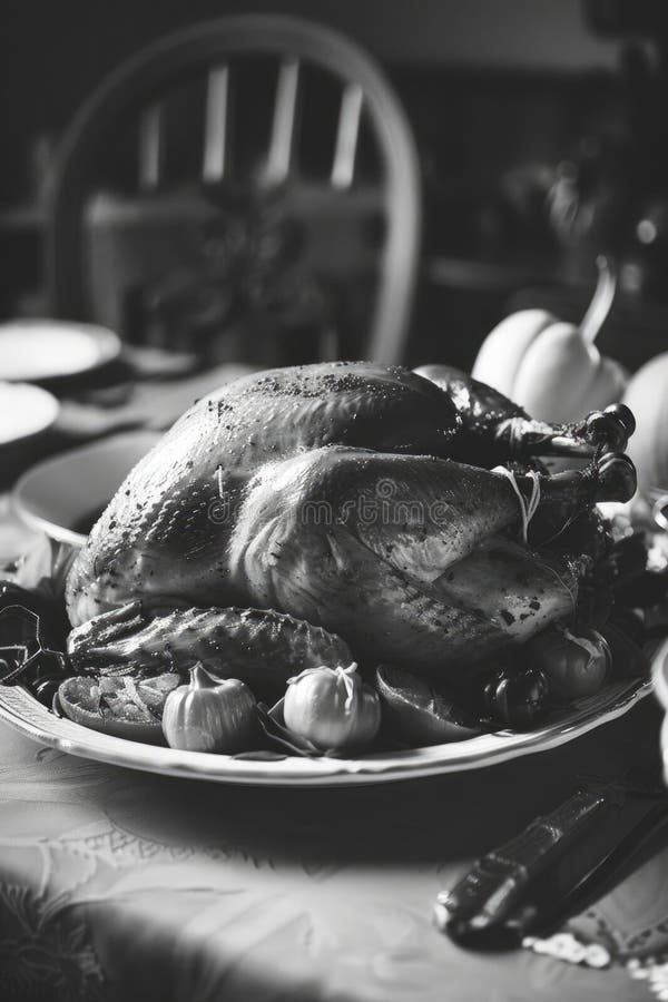 Turkey on Plate stock image. Image of celebration, cuisine - 374815933