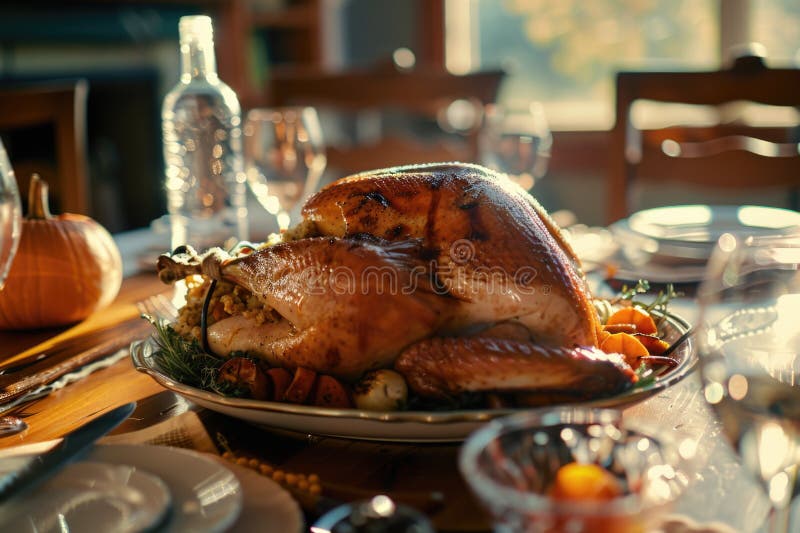 Turkey on Plate stock image. Image of feast, meat, dish - 383903369