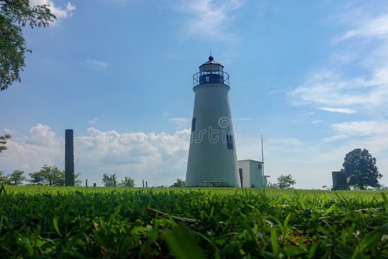 Turkey Point Lighthouse, at Elk Neck State Park, Maryland Stock Photo ...