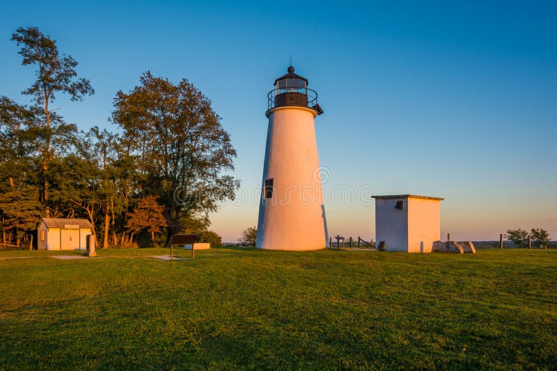 Turkey Point Lighthouse, at Elk Neck State Park, Maryland Stock Photo ...