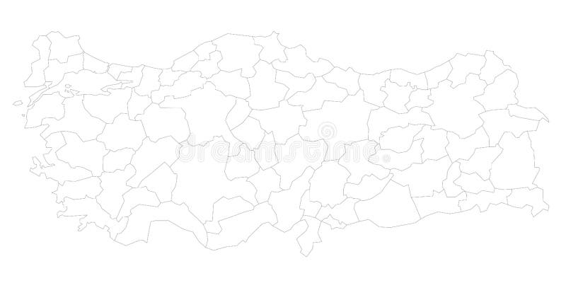 Turkey Political Map of Administrative Divisions Stock Illustration ...