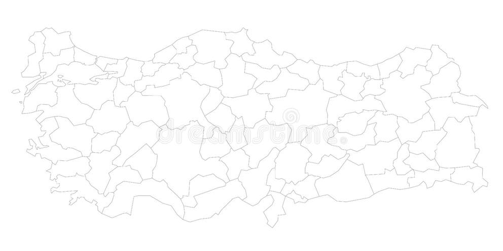 Turkey Political Map of Administrative Divisions Stock Illustration ...
