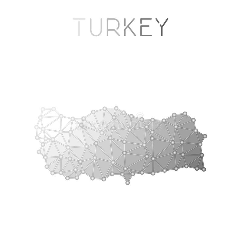 Turkey network map. stock vector. Illustration of border - 87103437