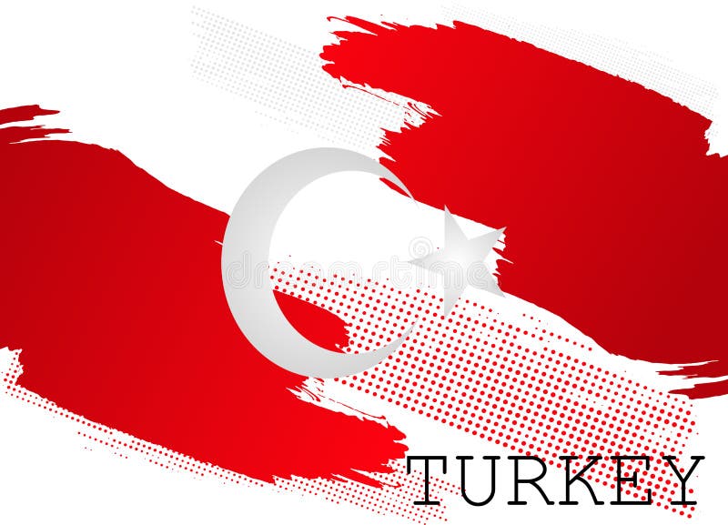 Turkey Flag Post Design, Turkey Banner Design, Vector Illustration of ...