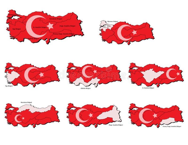 Turkey maps with markers stock vector. Illustration of province - 33145153