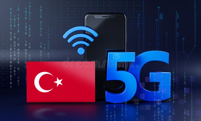Turkey Ready for 5G Connection Concept. 3D Rendering Smartphone ...