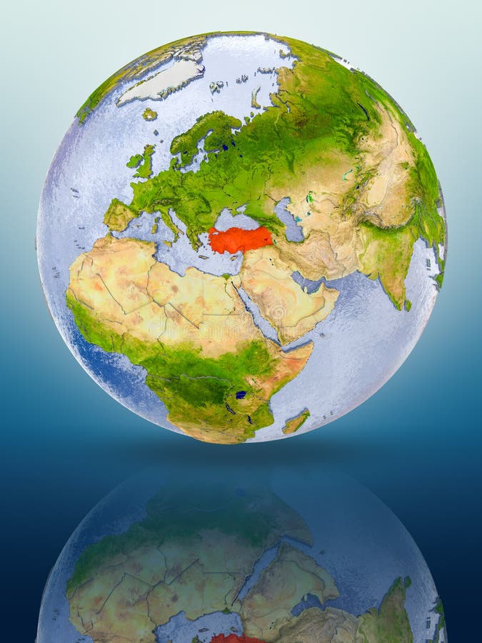 Turkey on globe stock illustration. Illustration of turkey - 94439088