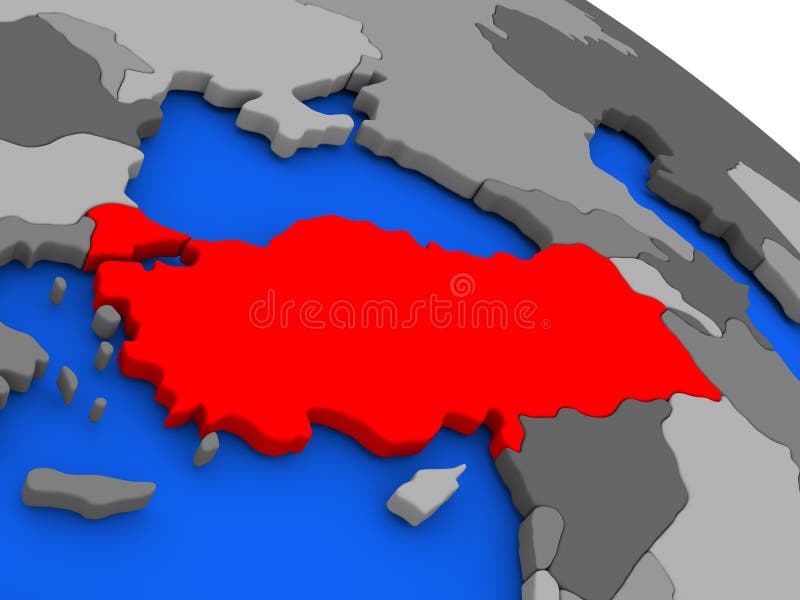 Turkey in red stock illustration. Illustration of countries - 80793250