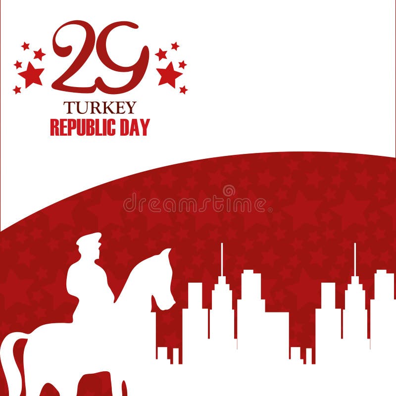 Turkey Republic Day, Typographic Badge, Turkish 29 Ekim Stock Vector ...