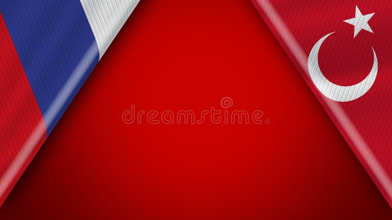 Turkey and Russia Flags â€“ 3D Illustrations Stock Illustration ...