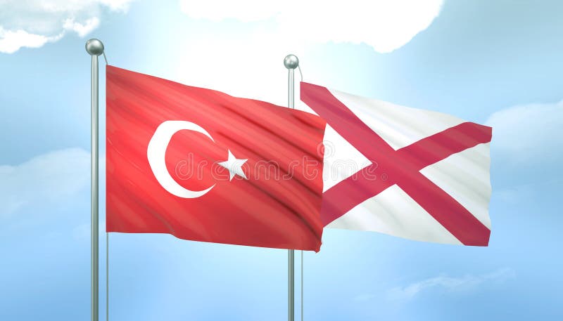 Turkey and Saint Patrick Flag Together a Concept of Relations Stock ...