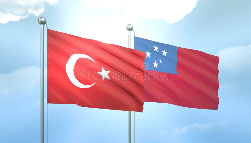 Samoa and USA Merged Flag Together a Concept of Realations Stock ...