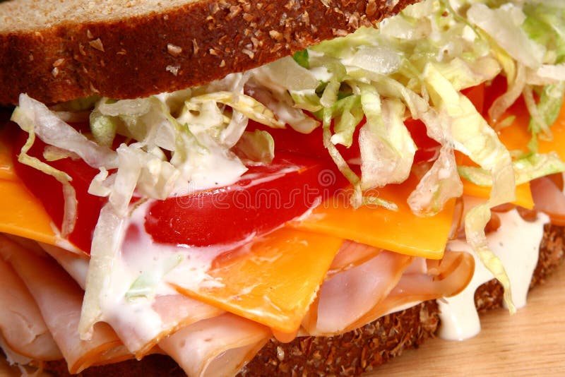 Turkey on Rye Sandwich stock image. Image of plate, select - 33752261